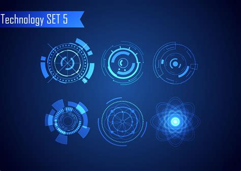 Set Of Circle Abstract Digital Technology Ui Futuristic Hud Virtual Interface Elements Sci Fi