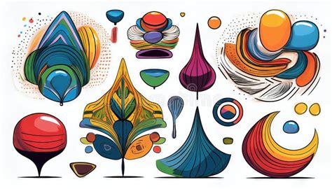 Vibrant Abstraction A Dynamic Interplay Of Geometric Shapes And Bold Colors In A Striking Vector