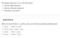 Answered The Regular Expression D 4 Will Match What O Any Four