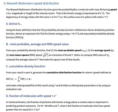 3 Maxwell Boltzmann Speed Distribution The Maxwell Boltzmann Distribution Function Gives The