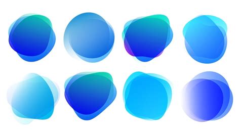 Premium Vector Abstract Blur Shapes Blue Color Gradient Iridescent Colors Effect Soft