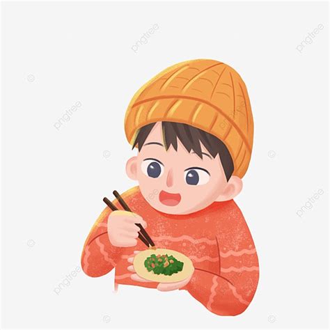 Cute Little Boy Png Picture Cartoon Cute Little Boy Making Dumplings