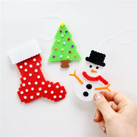 DIY Layered Perler Bead Christmas Ornaments Karen Kavett