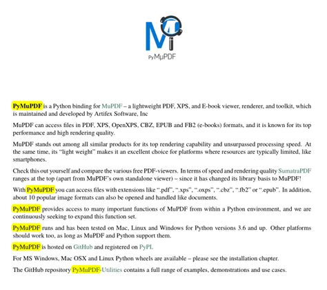 Advanced Text Manipulation Using Pymupdf Artifex
