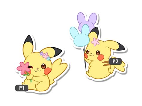 Spring Pikachu Sticker Maemunchiesco