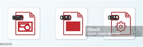 줄 Dll 파일 문서 Bmp 및 Xls 아이콘을 설정합니다 벡터 가득 찬에 대한 스톡 벡터 아트 및 기타 이미지 가득 찬