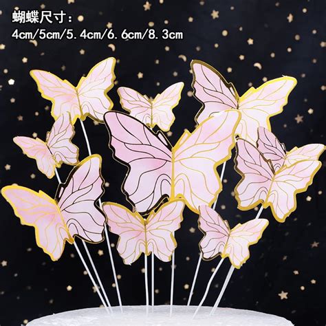 1 Set Butterfly Cake Decoration Wedding Birthday Cake Decor Party Cake