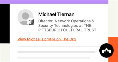 Michael Tiernan Director Network Operations And Security Technologies