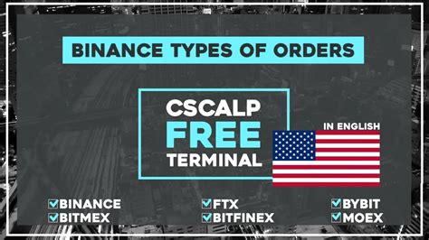 Binance Types Of Orders YouTube