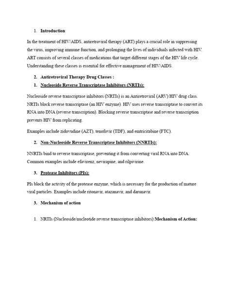 Non Nucleoside Reverse Transcriptase Inhibitors Pdf Management Of