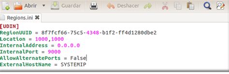 View Of Regions With Location Internal Address Port And The Name Udin