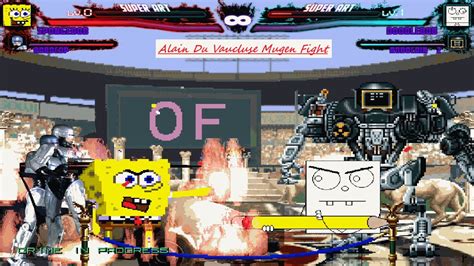 Mugen Spongebob And Robocop Vs Doodlebob And Robocain Request Youtube