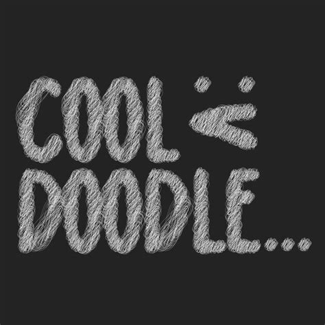 Premium Vector Doodle Text Effect Vector Illustration