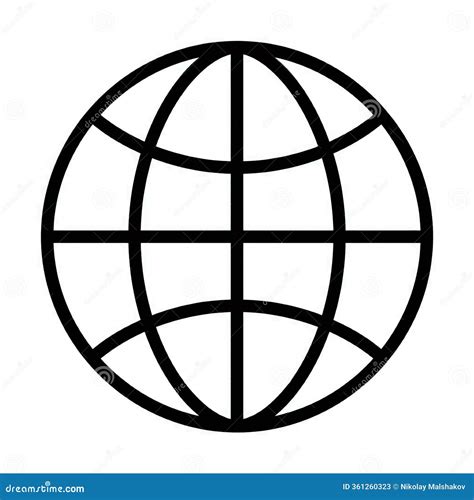 global map rendering displaying geographical grid coordinates stock