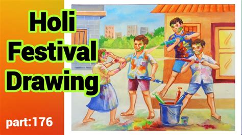 Holi Festival Memory Drawing