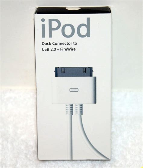 Apple White Dock Connector To Firewire And Usb 2 0 Cable
