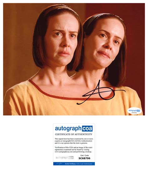 Sarah Paulson American Horror Story Signed Autograph 8x10 Photo Acoa