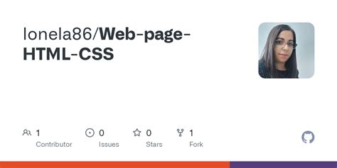github ionela86 web page html css