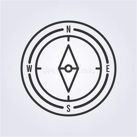 Outline Compass Icon Vector Logo Design Stock Vector Illustration Of Pack Equipment 311870664