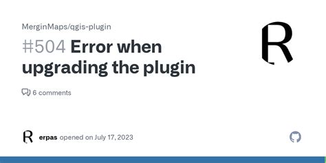 Error When Upgrading The Plugin Issue MerginMaps Qgis Plugin
