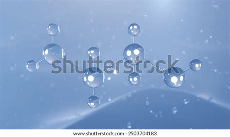 Cysteamine Molecular Structure 3d Model Molecule Stock Illustration