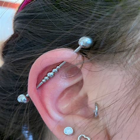 Cute Industrial Ear Piercing