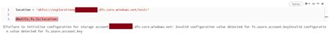 Error Invalid Configuration Value Detected For Fs Databricks Community 2783