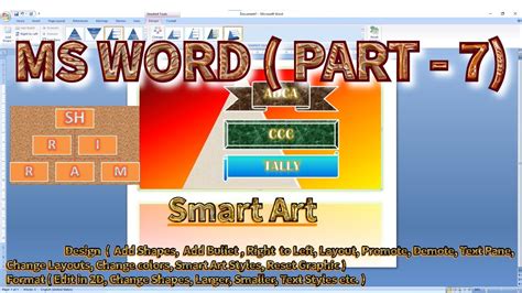 Create Smart Art Design Microsoft Word Smart Art In Ms Word