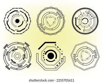 Tech Circle Gear Network Connection Futuristic Stock Vector Royalty Free Shutterstock