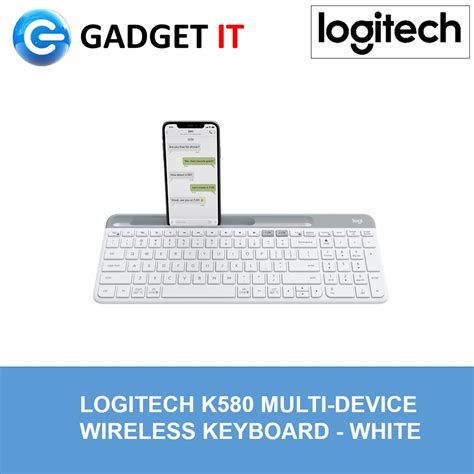 LOGITECH K SLIM MULTI DEVICE WIRELESS KEYBOARD GRAPHITE OFF WHITE PINK KB LGT K