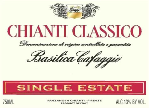 Cafaggio Chianti Classico Basilica Cafaggio Single Estate 2013
