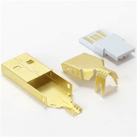 DIY USB type A Plug Gold Plated µ Audiophonics