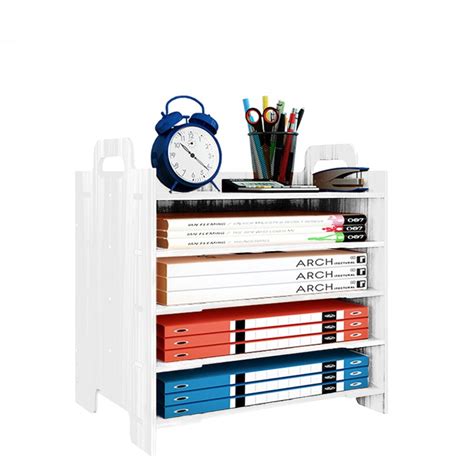 Document Storage Rack Office Tabletop Rack Stackable Storage Book Rack