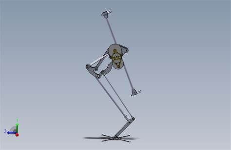 仿生垂直跳跃机器人salto 三维sw模型设计图纸 Solidworks 2020 模型图纸下载 懒石网