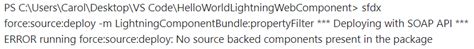 How Can I Avoid The Error Running Forcesourcedeploy No Source Backed Components Present In