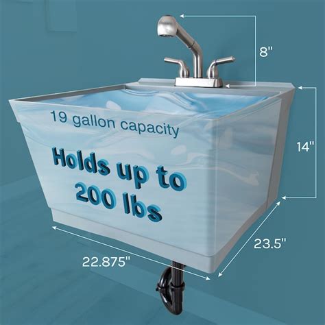 Cambridge Resources 235 In X 22875 In 1 Basin Gray Wall Mount Utility