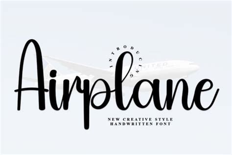 Airplane Font By Pipi Creative · Creative Fabrica