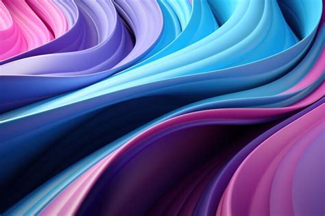 Premium Ai Image Lilac Turquoise And Blue Colored Swirls Form