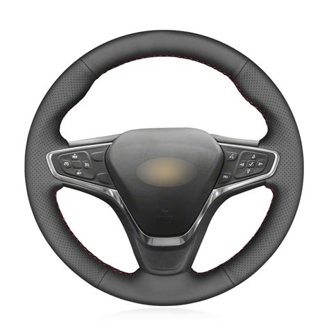 Loncky Auto Custom Fit OEM Black Genuine Leather Car Steering Wheel