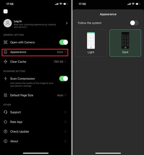InstaScan Settings
