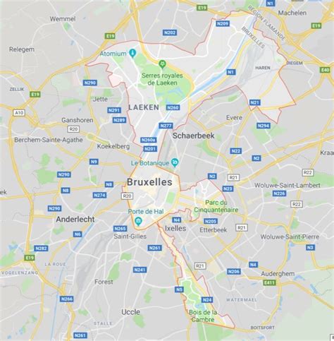 Carte De Bruxelles Plusieurs Cartes De La Ville En Belgique