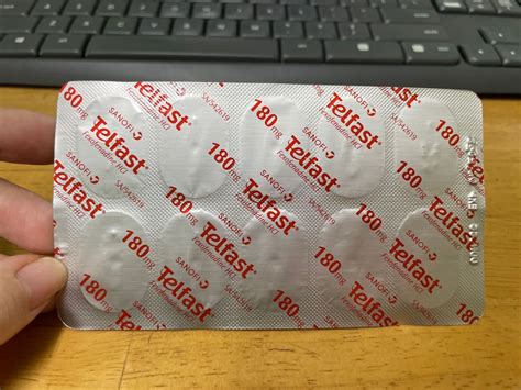 Telfast 180mg In Strip Of 10 Health And Nutrition Medical Supplies