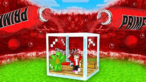 Jj And Mikey Glass Bunker Vs Prime Drink Doomsday Survive Battle In