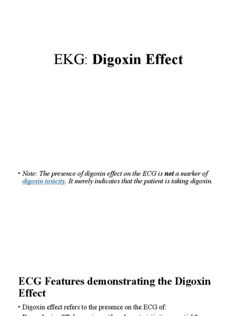 Ekg Digoxin Effect Pdf