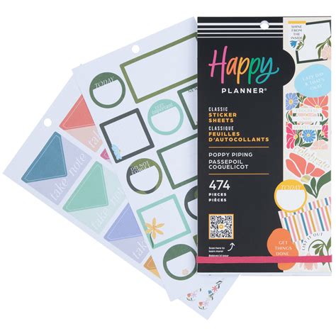 poppy piping value pack stickers happy planner
