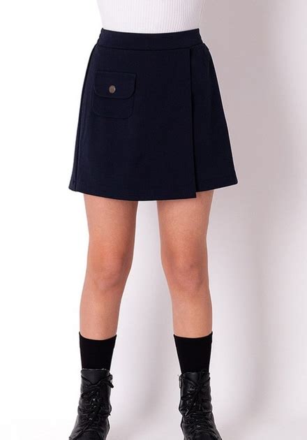 Шкільна спідниця шорти для дівчинки Mevis 3890 2 синій 152 Брендовая