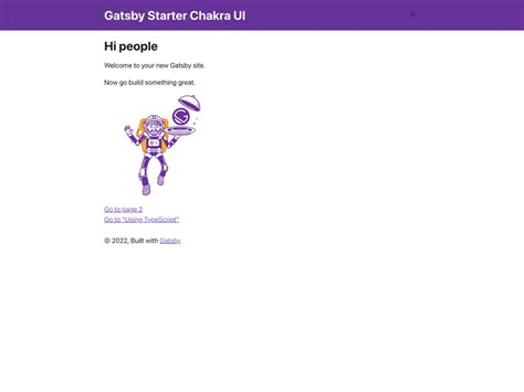 Gatsby Starter Chakra UI By Spences10 A Gatsby Template Built At