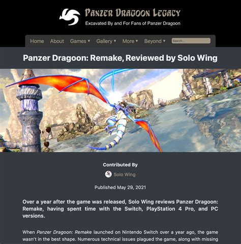 Panzer Dragoon Legacy Panzer Dragoon Legacy December 2022 Tablet Layout