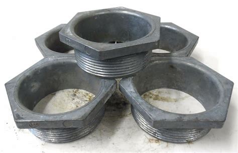 3 Rigid Conduit Bushing Threaded Lot Of 5 Irontime Sales Inc