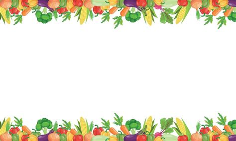 Fruits And Vegetables Border Vector Art Icons And Graphics For Free